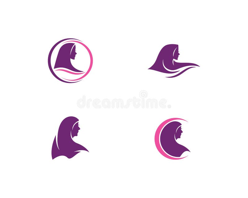 Hijab logo vector stock vector. Illustration of flat - 144449164