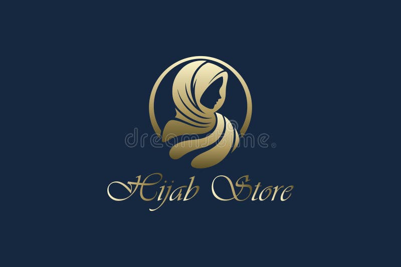 Hijab Store Logo Headscarves Islamic Wear Fashion Woman Stock Vector ...