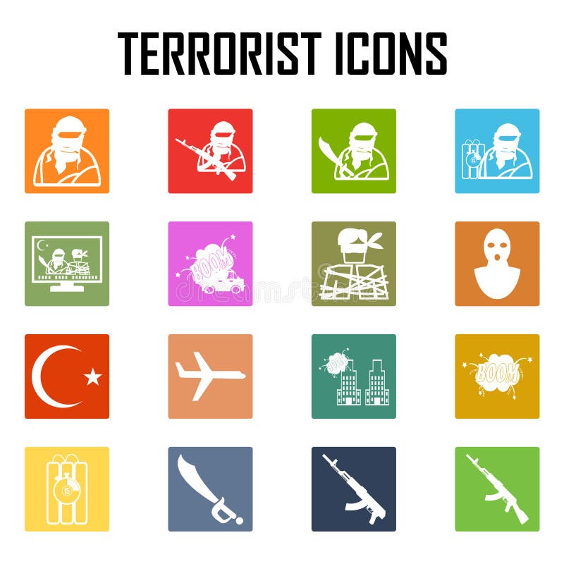 Hijacker Terrorist Airplane Car Bomb,vector Icon Stock Vector ...
