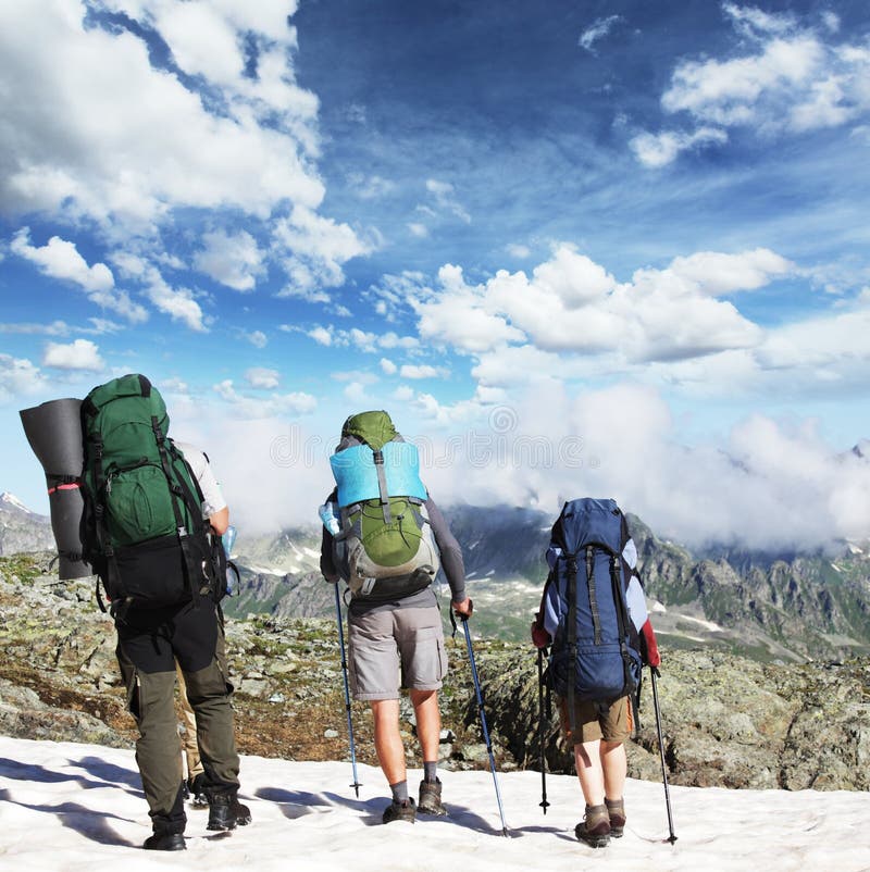 Hike stock image. Image of caucasus, hiking, hike, mountaineering ...