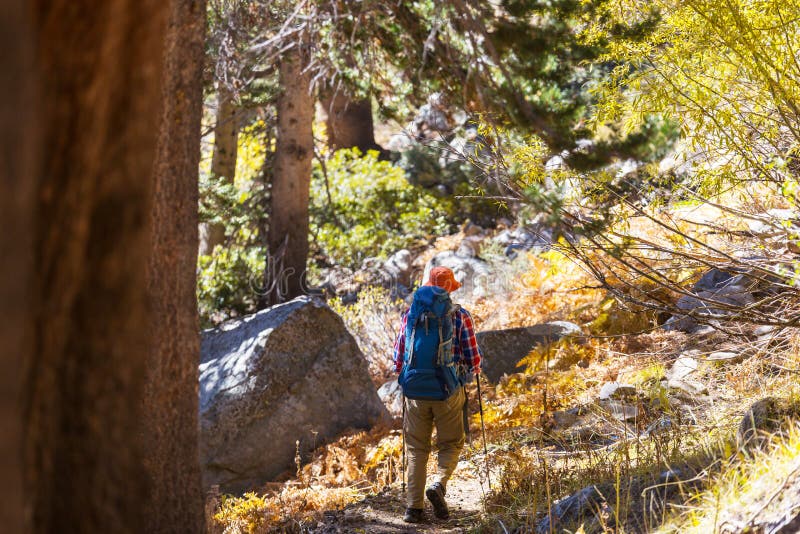 Hike in autumn season stock image. Image of hike, landscape - 155697563
