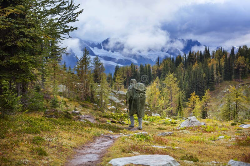 Hike in autumn season stock image. Image of beautiful - 162931517