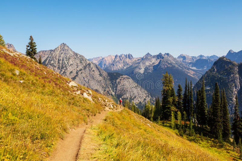 Hike in autumn season stock image. Image of nature, escape - 258445225
