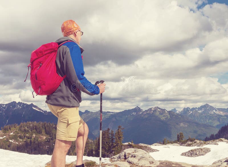 In hike stock photo. Image of hiker, backpacker, extreme - 155877468