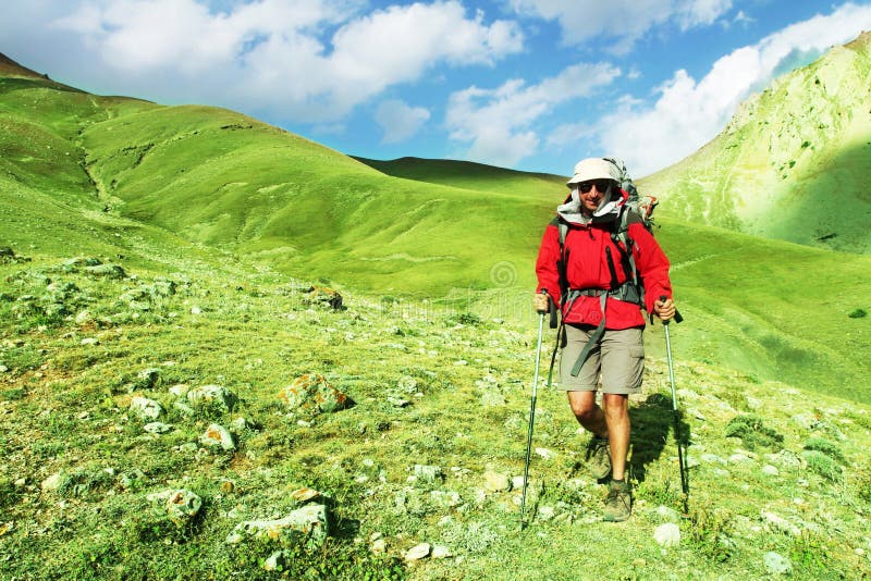 Hike in mountain stock photo. Image of mountain, view - 8079910