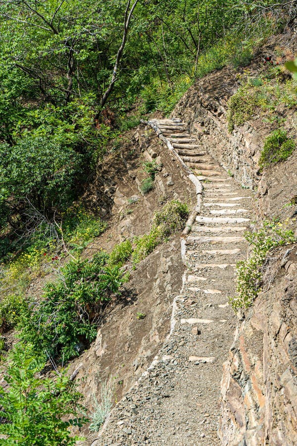 Hike Path on the Slope of Mtatsminda Mount Stock Image - Image of ...