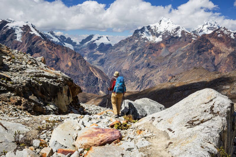 Hike in Peru stock photo. Image of nature, expedition - 164415842