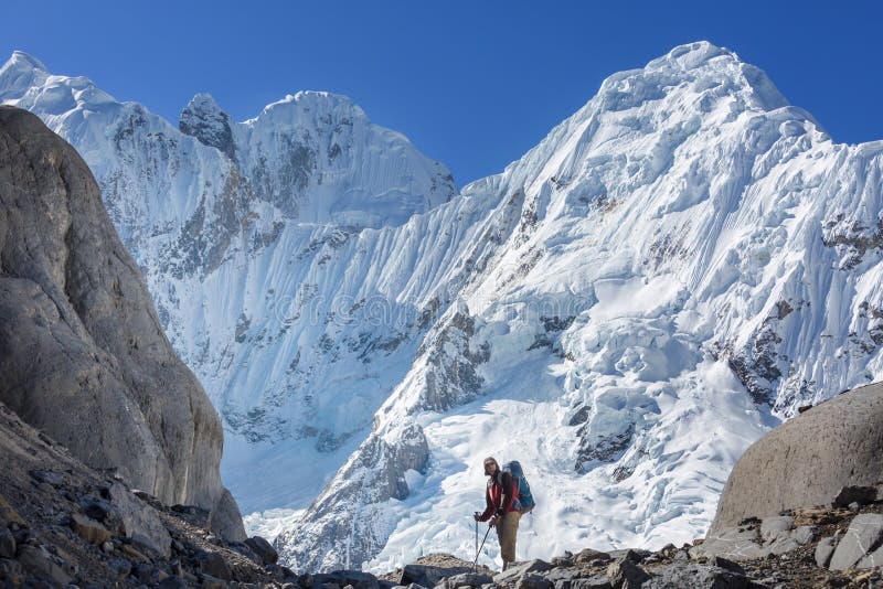Hike in Peru stock photo. Image of andes, explorer, mountaineering ...