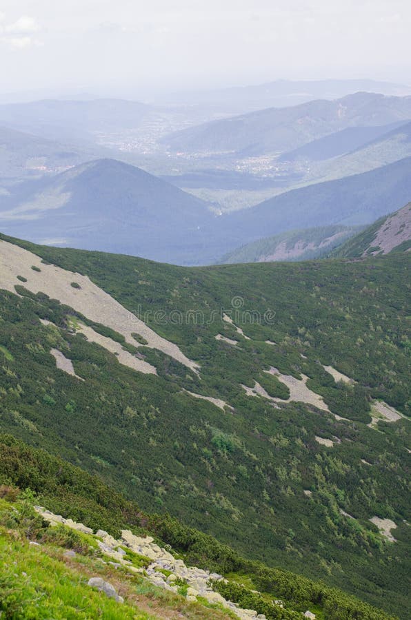 Hike To the High Mountains at the Top Stock Photo - Image of hiking ...
