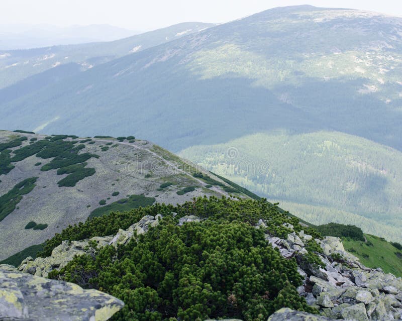 Hike To the High Mountains at the Top Stock Image - Image of burning ...