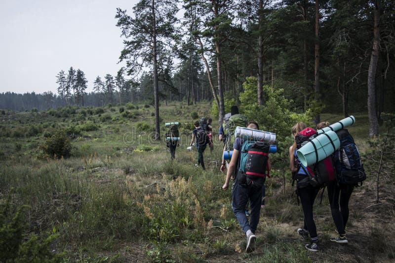 Hike editorial photography. Image of camp, lithuanian - 83083412