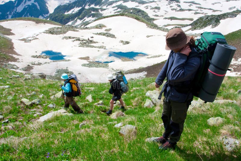 Hiker stock image. Image of outside, high, group, clouds - 10699121