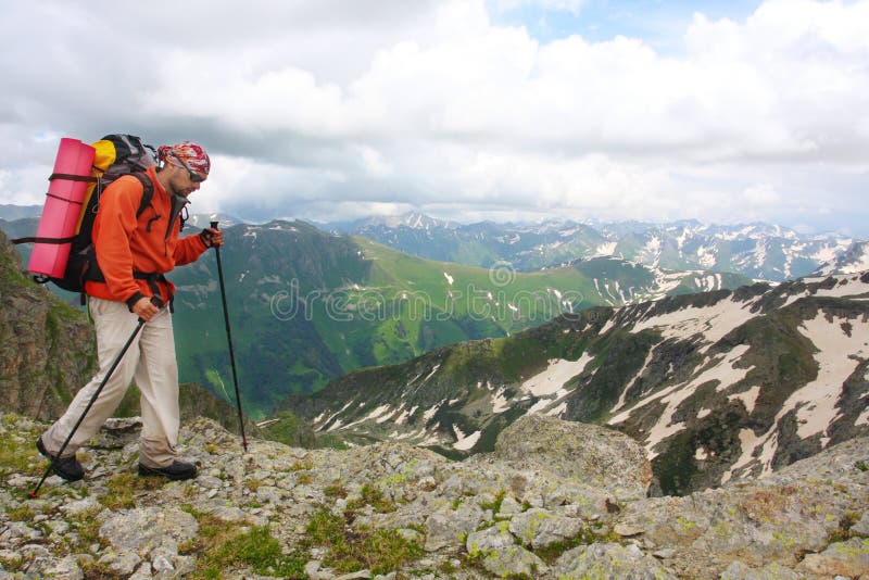 Hiker stock photo. Image of peak, hike, outside, high - 10699248