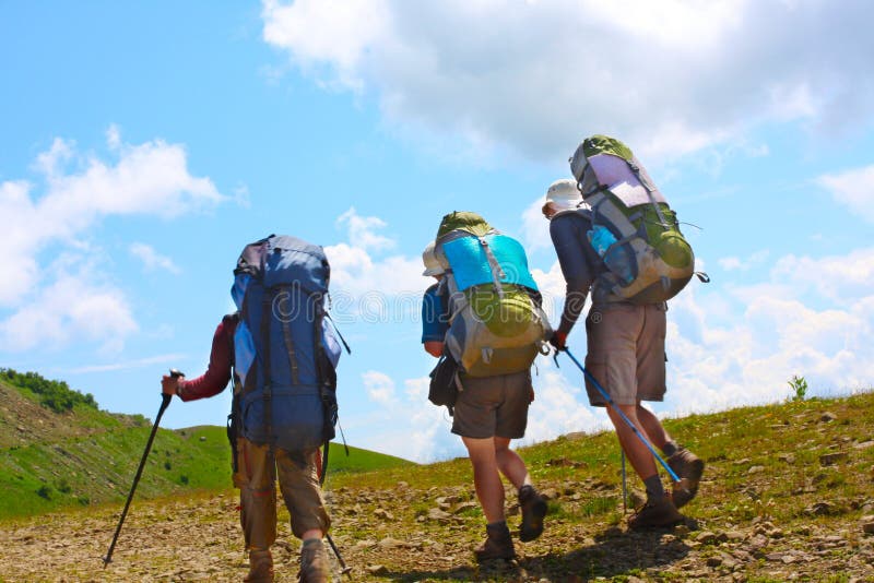 Hiker stock image. Image of landscapes, family, rock - 10810103