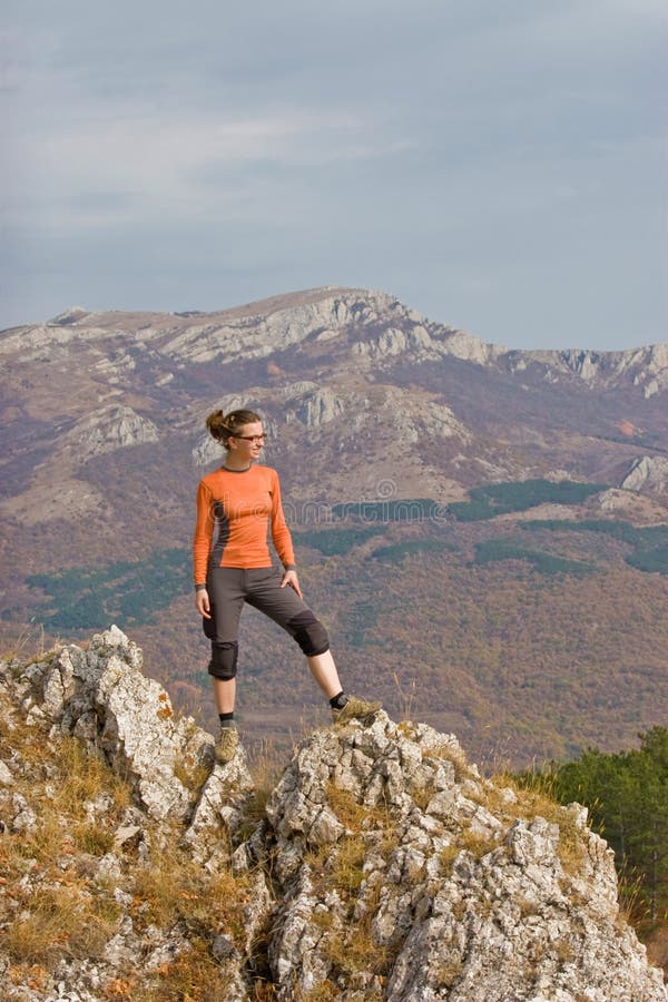 Hiker stock image. Image of natural, landscape, cute - 12389833