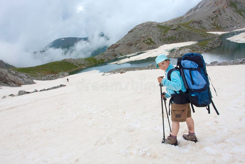 Hiker stock photo. Image of high, people, outdoor, morning - 13304186