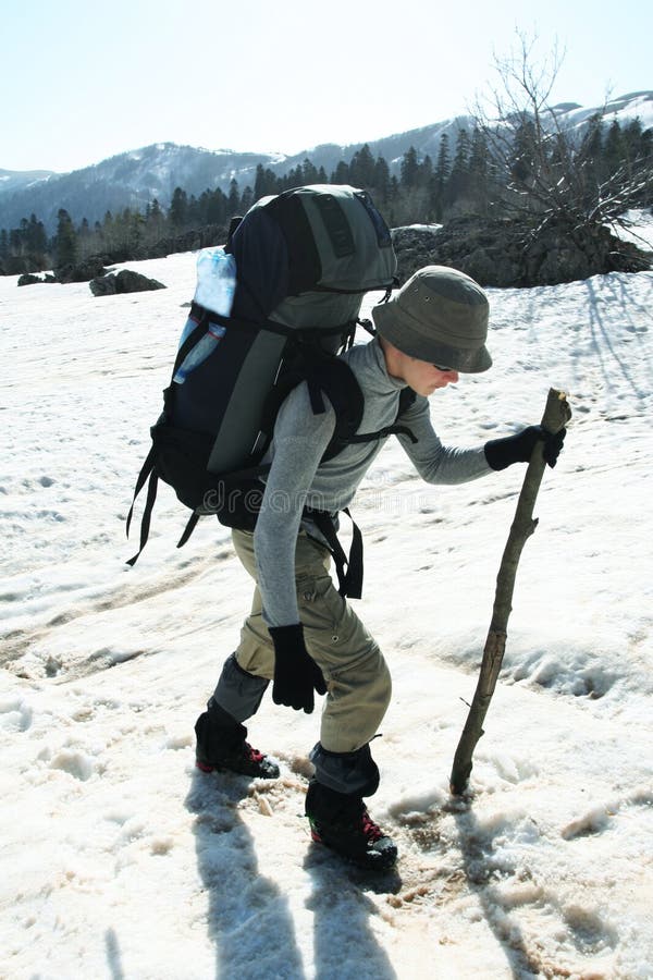 Hiker stock image. Image of nature, mountain, climbing - 5110941