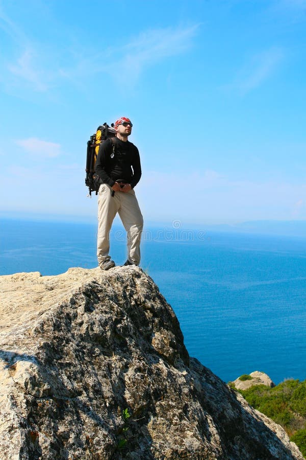 Hiker stock image. Image of active, portrait, climb, mountain - 7993789