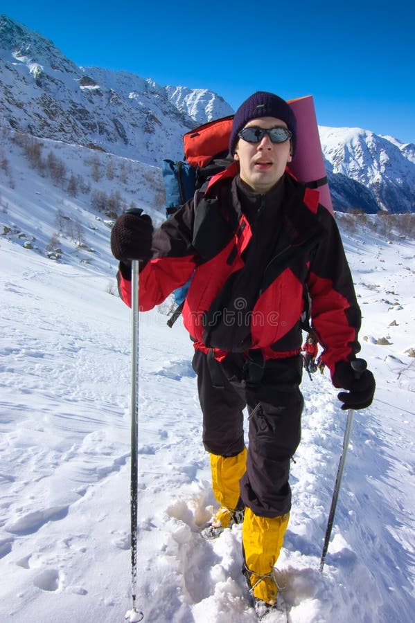 Hiker stock image. Image of activity, people, winter, outdoors - 8283115