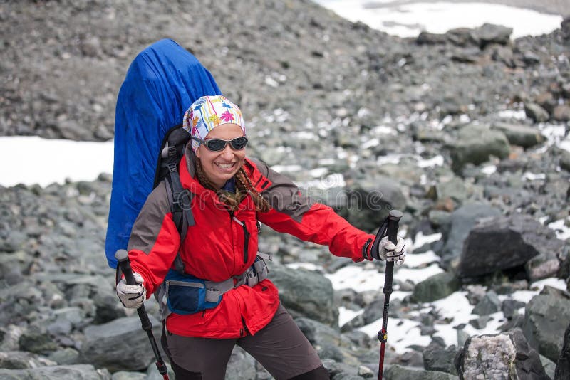 Hiker in Altai Mountains, Russian Federation Stock Image - Image of ...