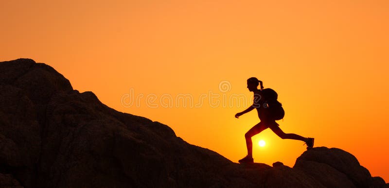 Hiker stock image. Image of effort, backpack, stone, leisure - 45718995