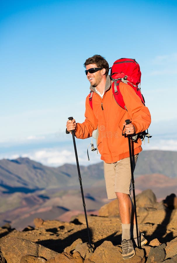 Hiker with backpack stock image. Image of destination - 39875865