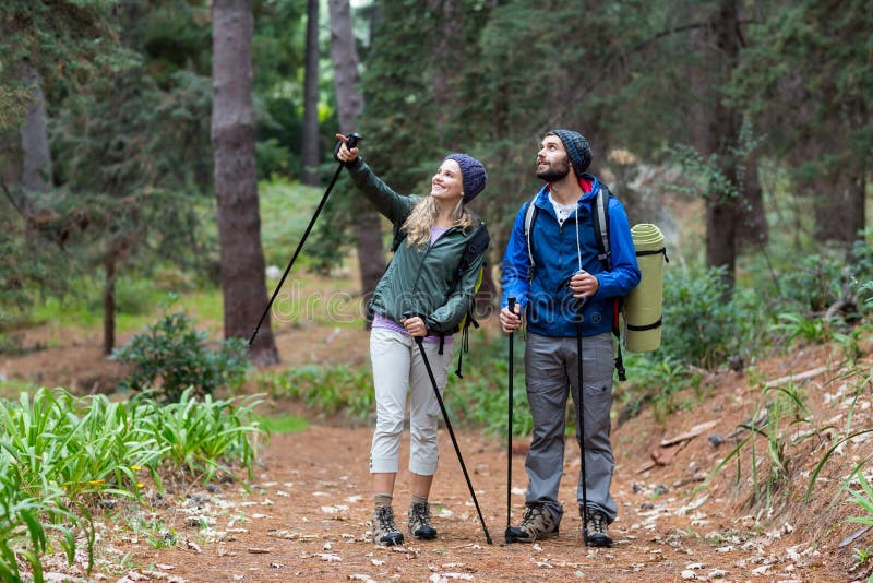 Hiker Couple Pointing Distance Stock Photos - Free & Royalty-Free Stock ...