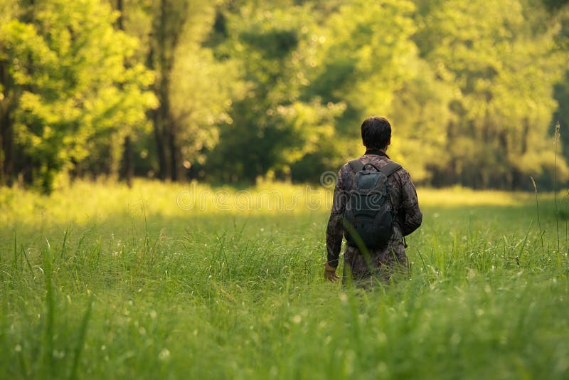 Hiker Man Walking in the Nature Editorial Photo - Image of active ...