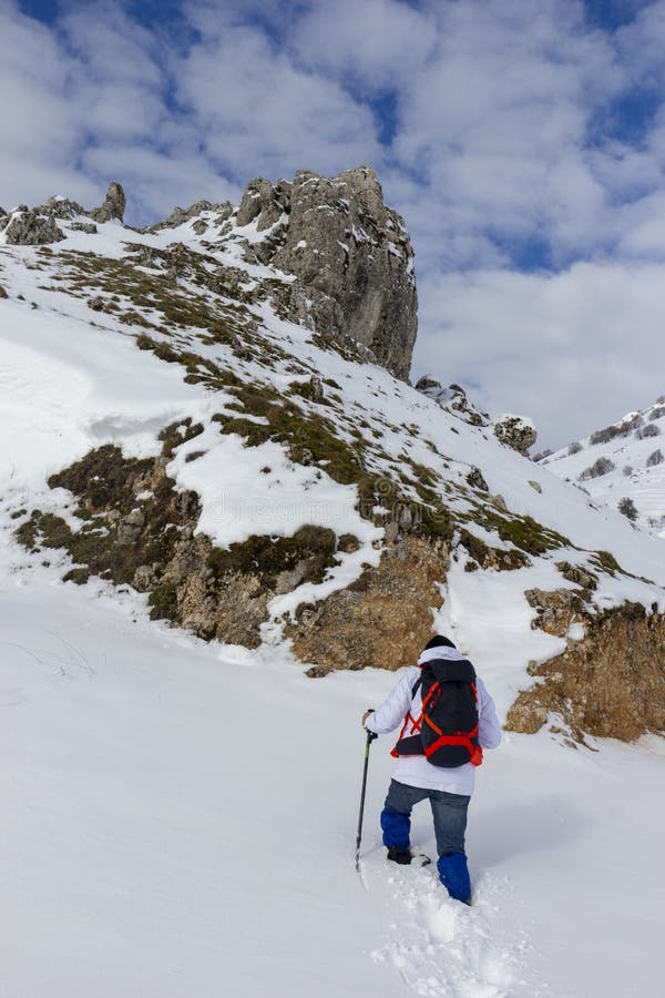 Hiker on mountain stock image. Image of adventure, sport - 147360217