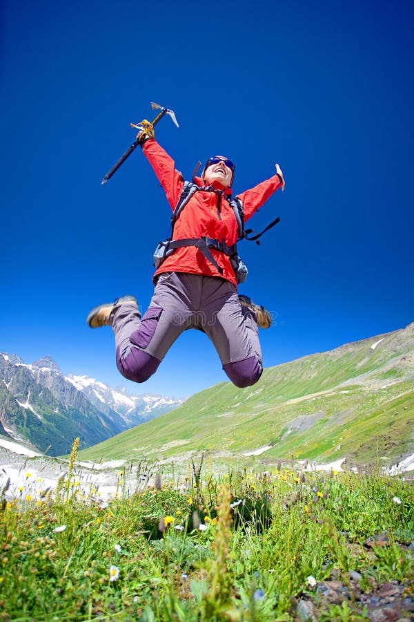 Hiker in mountains stock image. Image of beautiful, landscapes - 20003275