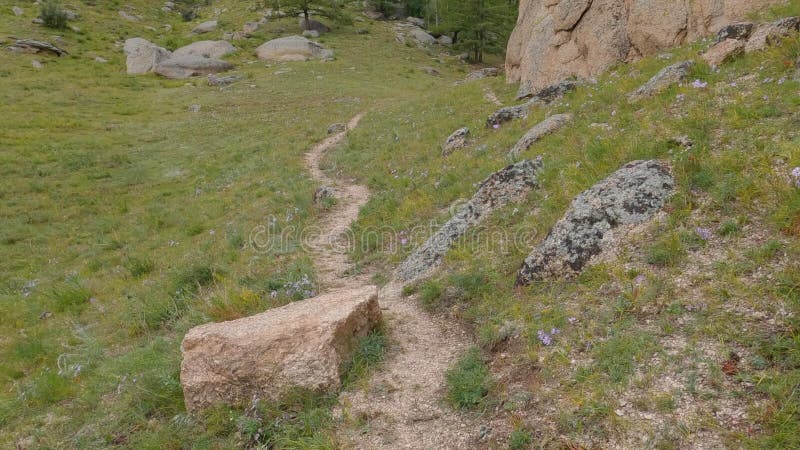 Hiking on a Rocky Mountain Ridge with Stunning Views Stock Video ...