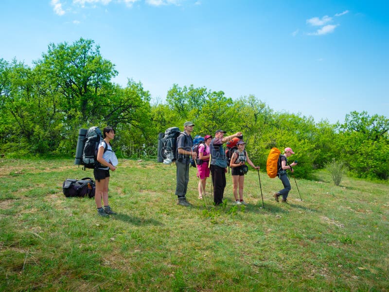 Hikers have a rest stock photo. Image of hiking, park - 25298596