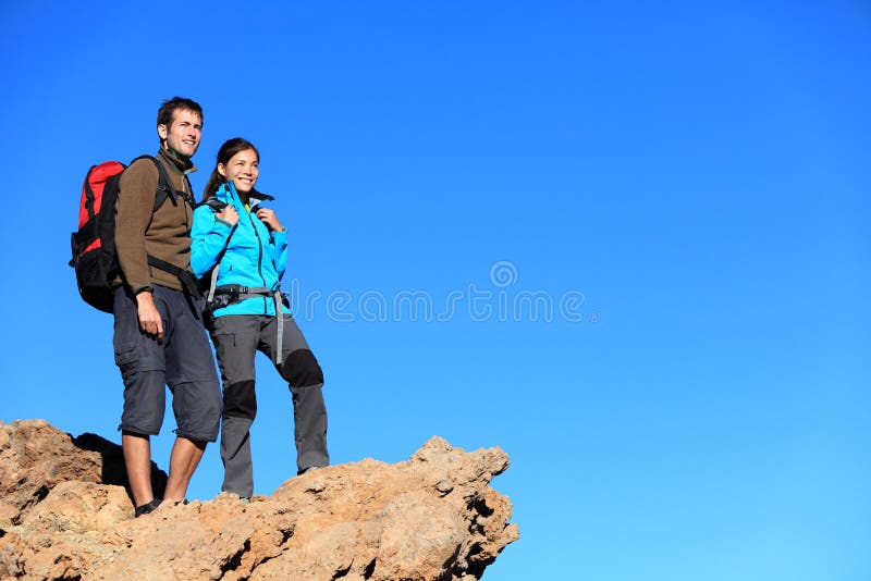 Family on hike stock image. Image of point, high, outside - 1381545