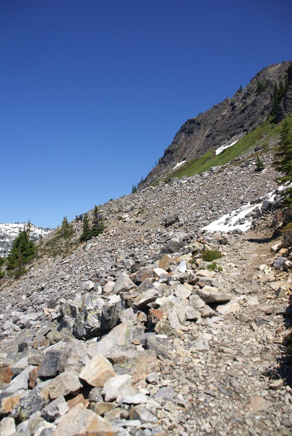 Hikers on Steep Rocky Trail Stock Image - Image of face, walk: 27324563