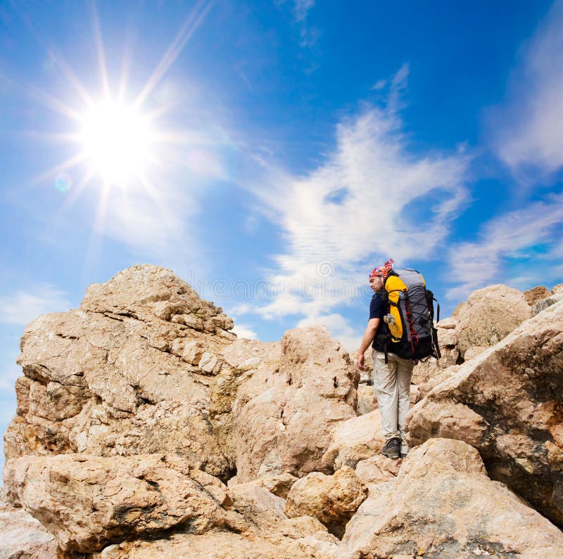 Hiking stock photo. Image of nature, extreme, hill, climb - 12588708