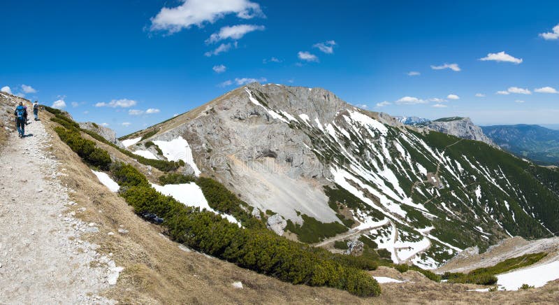 Hiking in the Alps stock photo. Image of hill, path, hiking - 24612912