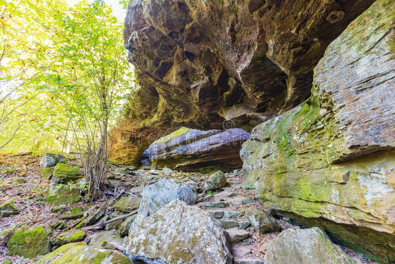 Hiking in the Alum Cove Trail Stock Photo - Image of cove, daytime ...