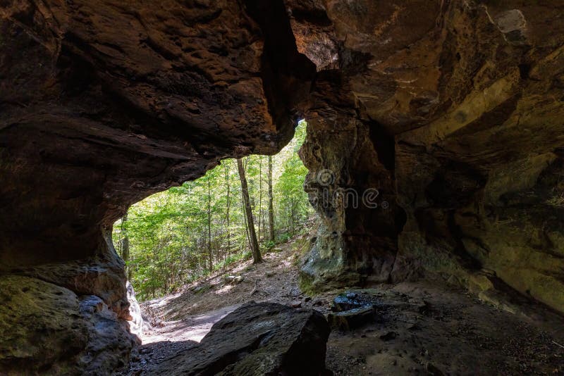 Hiking in the Alum Cove Trail Stock Image - Image of cove, natural ...