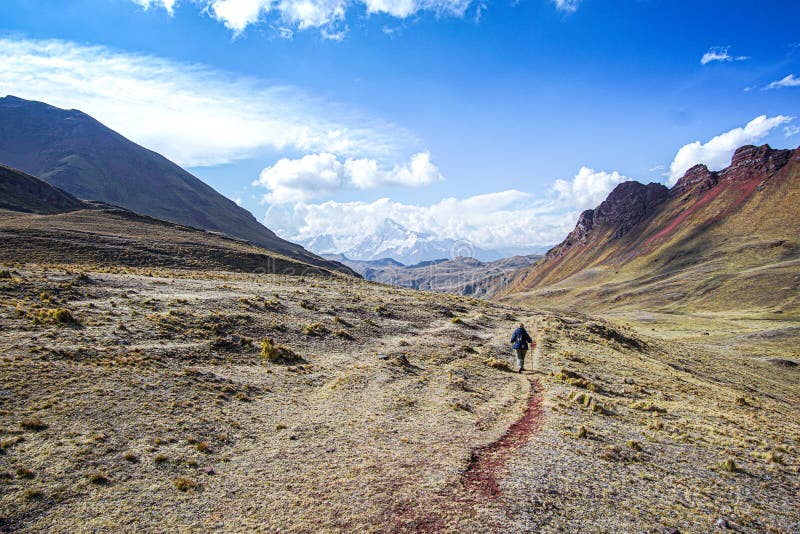 Hiking the Andes Mountains stock image. Image of mountains - 152509505