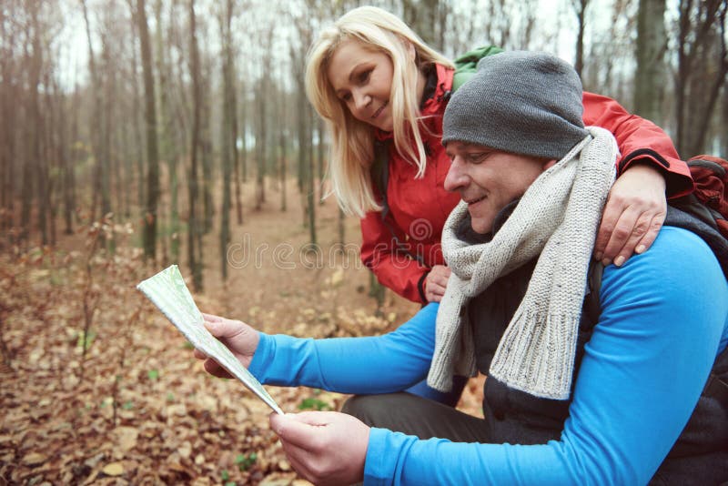 Hiking during the autumn stock photo. Image of planning - 80942446