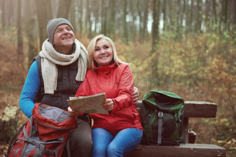 Hiking during the autumn stock photo. Image of confidence - 80939626