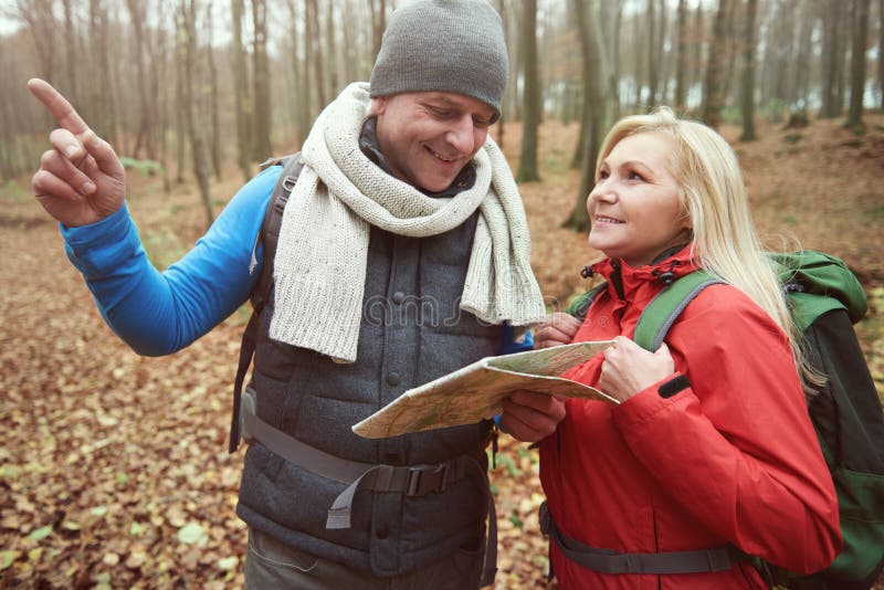 Hiking during the autumn stock image. Image of autumn - 80941521