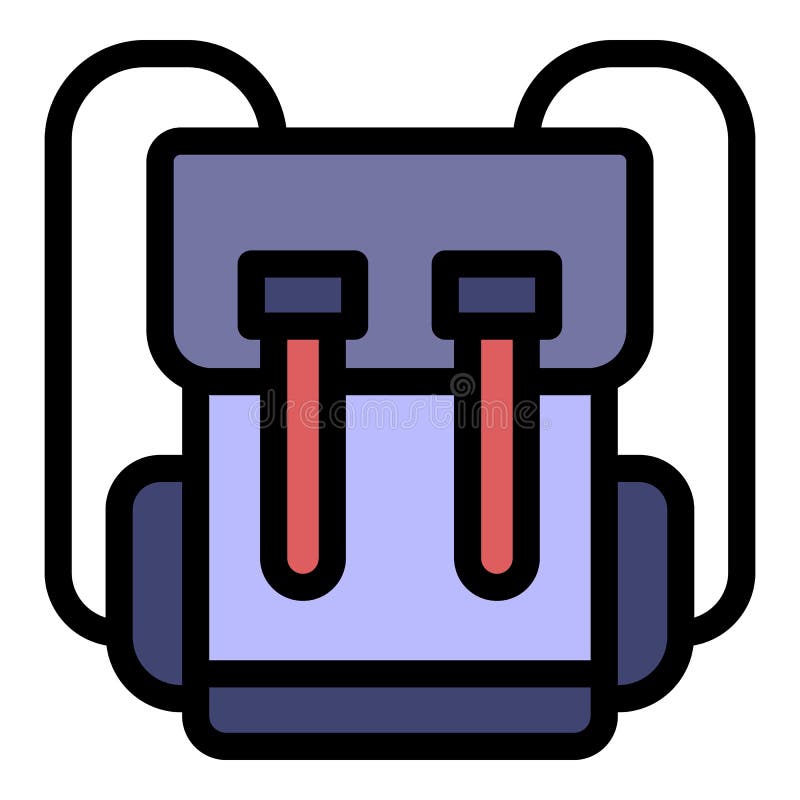 Hiking Backpack Icon Color Outline Vector Stock Vector - Illustration ...