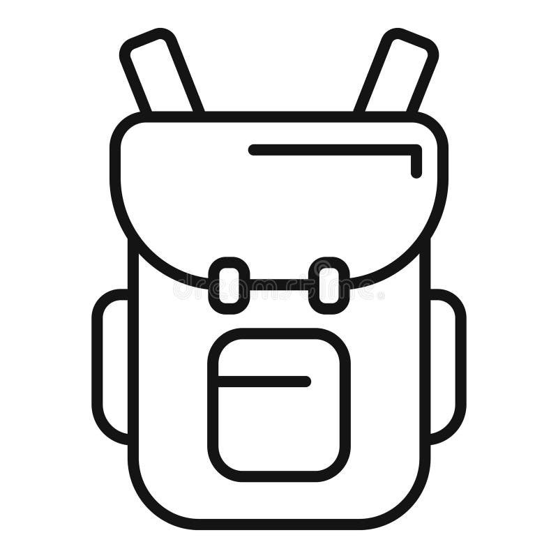 Hiking Backpack Icon Outline Vector. Breeze Maritime Stock Illustration ...