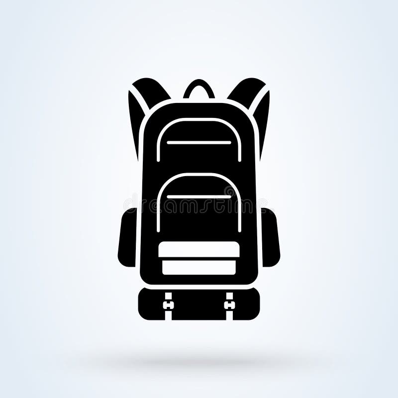 Hiking Backpack Icon Vector, Touristic Camping Bag Symbol, Logo ...