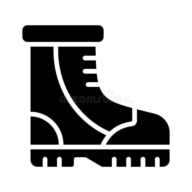 Hiking Boot Vector Design in Trendy Style Stock Vector - Illustration ...