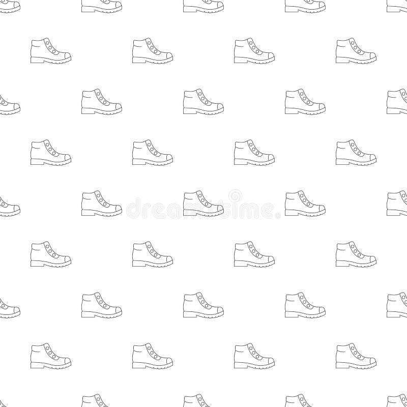 Hiking Boots Pattern Vector Seamless Stock Vector - Illustration of ...