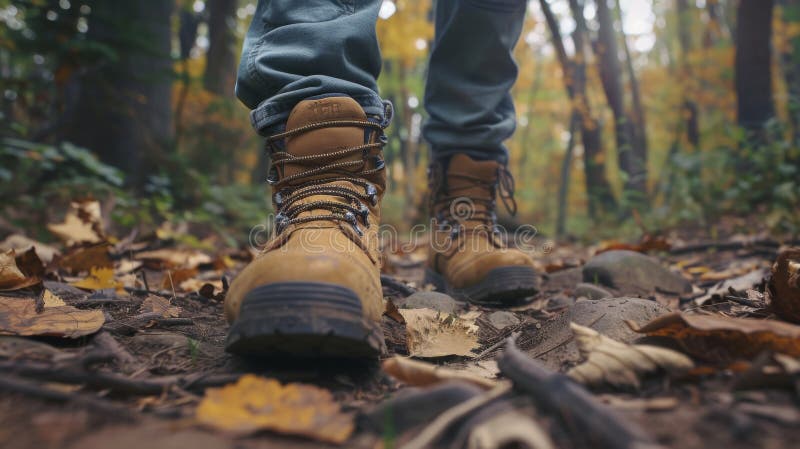 A Walk through Autumn Leaves. AI Generated Stock Image - Image of ...