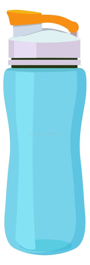 Hiking Bottle. Blue Plastic Container Cartoon Icon Stock Vector ...