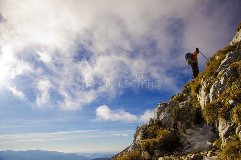 Hiking on the cliffs stock image. Image of cliff, outdoors - 36955501